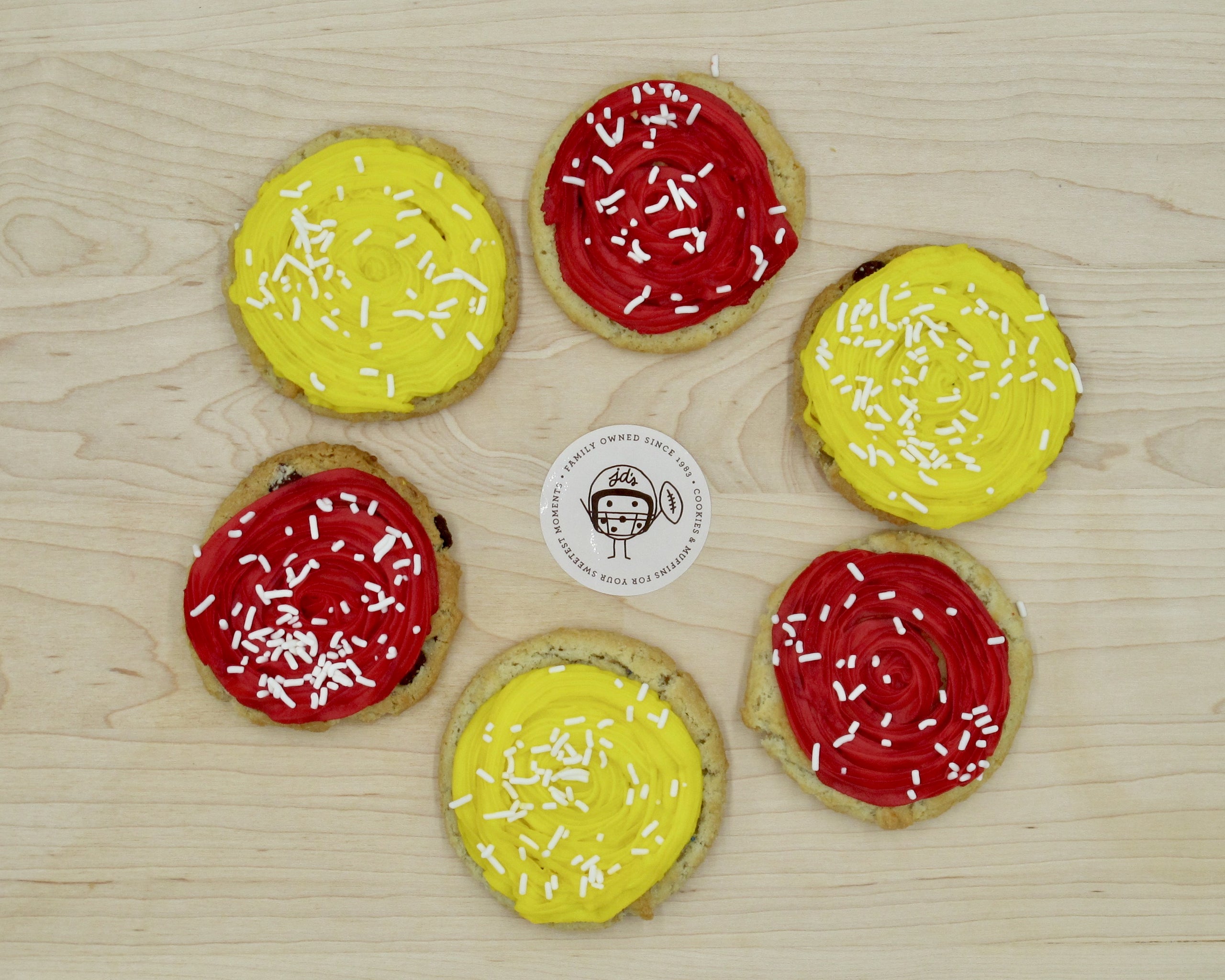 Frosted Cookies w/ Game Day Vanilla Buttercream - 12 per order | JD's ...